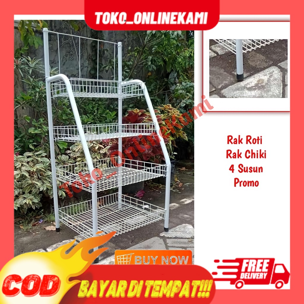 Jual Rak Chiki/Rak 4 susun/rak 4 tingkat/keranjang toko / ANTI KARAT ...