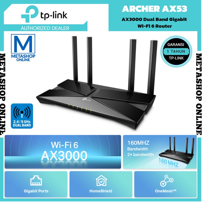 Jual TP-LINK Archer AX53 AX3000 Dual Band Gigabit Wi-Fi 6 Router TPLINK | Shopee Indonesia