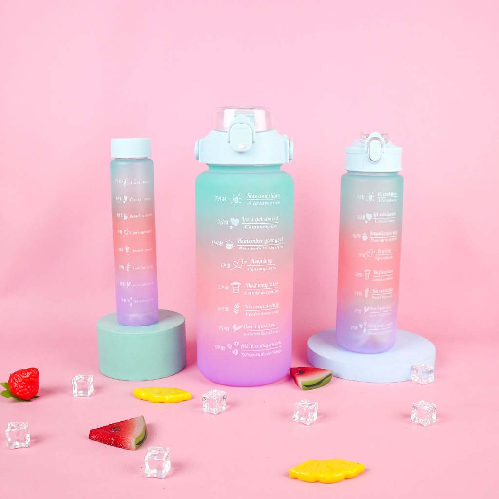 Jual Botol Minum Viral Warna Gradasi 1000 ml - DML | Shopee Indonesia