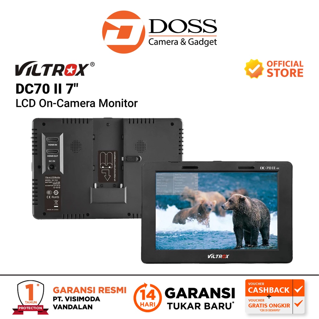 Jual Viltrox DC70 II 7" LCD On-Camera Monitor DC70 Mark II | Shopee Indonesia
