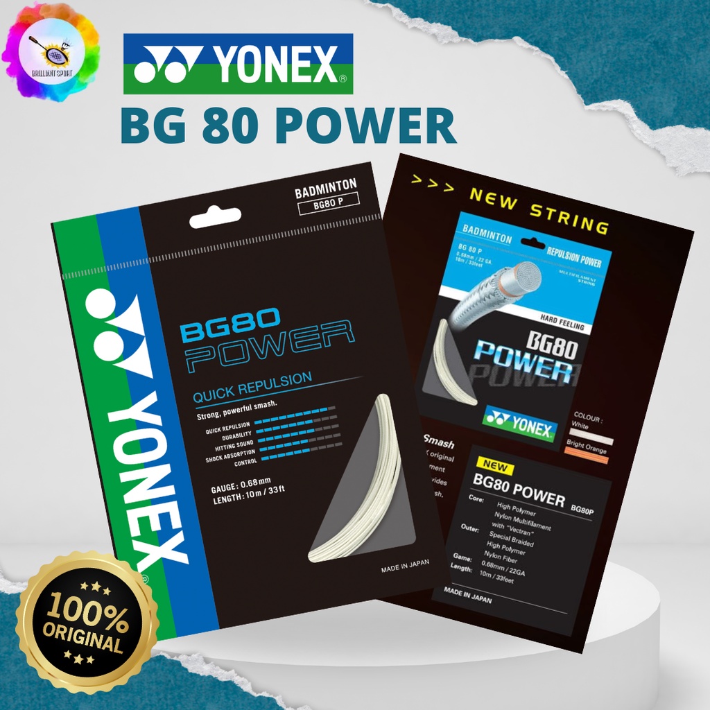 Jual SENAR RAKET BADMINTON SENAR YONEX BG80 POWER BG 80 POWER ORIGINAL JAPAN | Shopee Indonesia