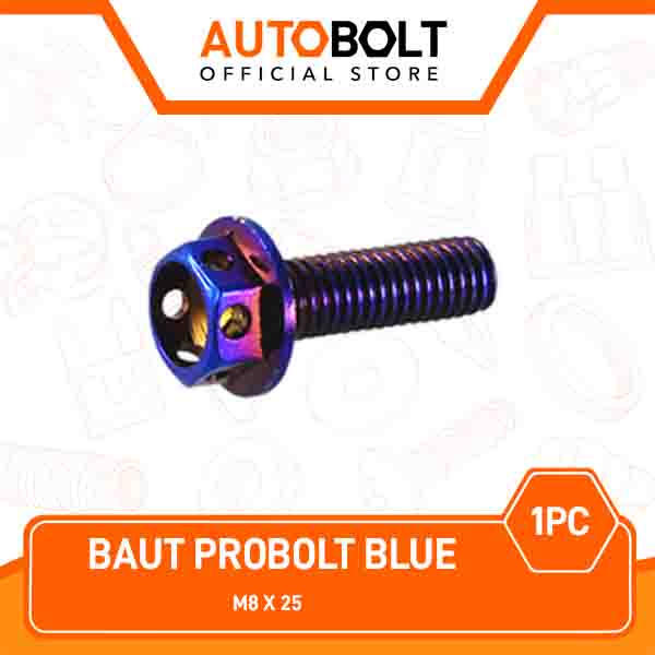 Jual Baut Probolt Honda Matic M8x25 8x25 Berbagai Keperluan Blue Biru ...