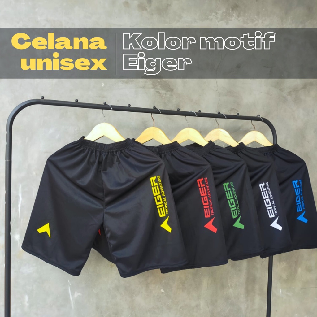 Jual Celana Kolor Olahraga Unisex Motif Eiger / Celana Pendek Sport Pria Jogging Kolor Olahraga ...
