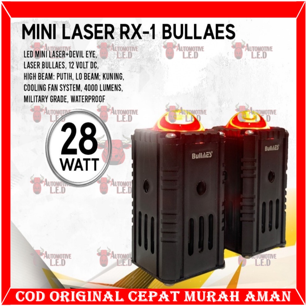 Jual ORIGINAL LAMPU LED LASER X1 MINI LASER RX-1 28 WATT MERK BULLAES ...