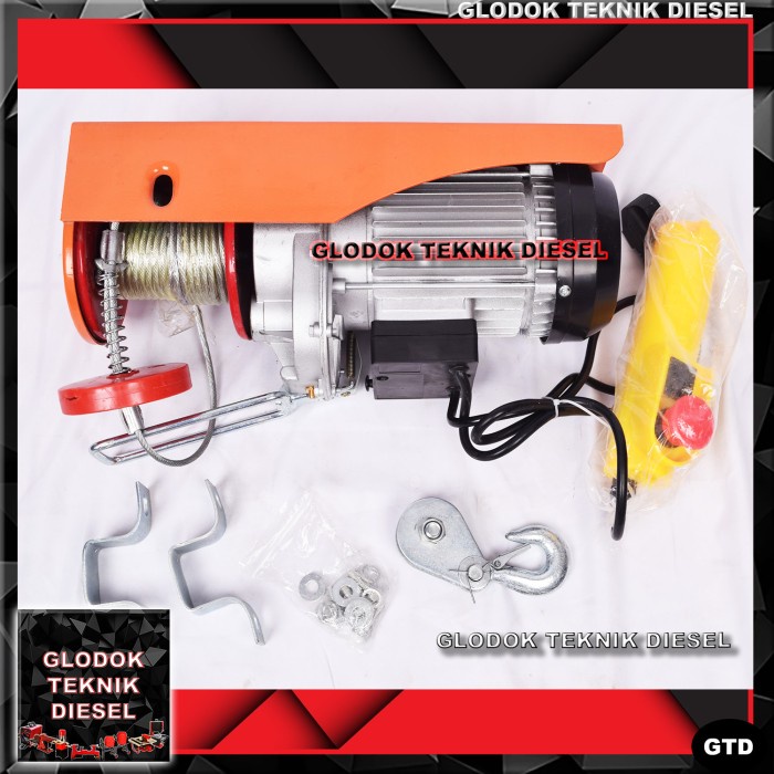 Jual MINI ELECTRIC HOIST 800 KG TAKEL LISTRIK PA 800 A ROPE HOIST PA800 ...