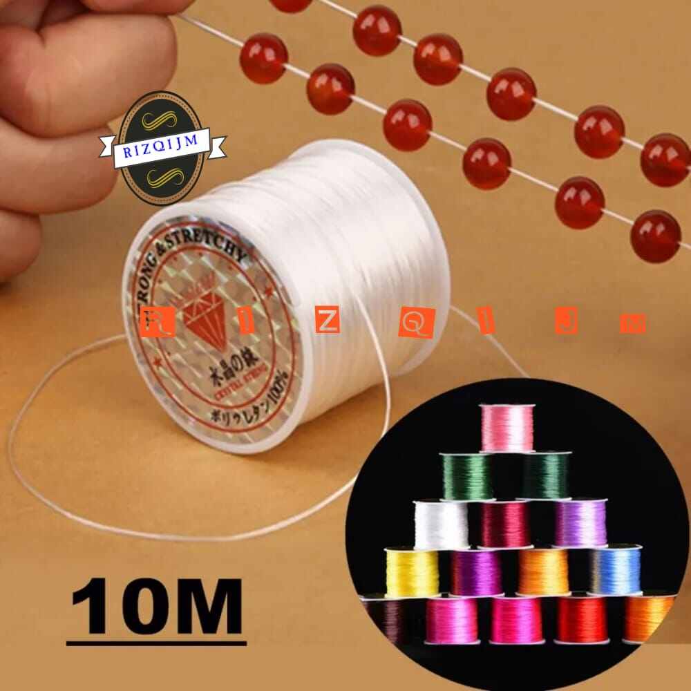 Jual Tali Senar karet elastis 60 meter ukuran 0,6mm | Shopee Indonesia