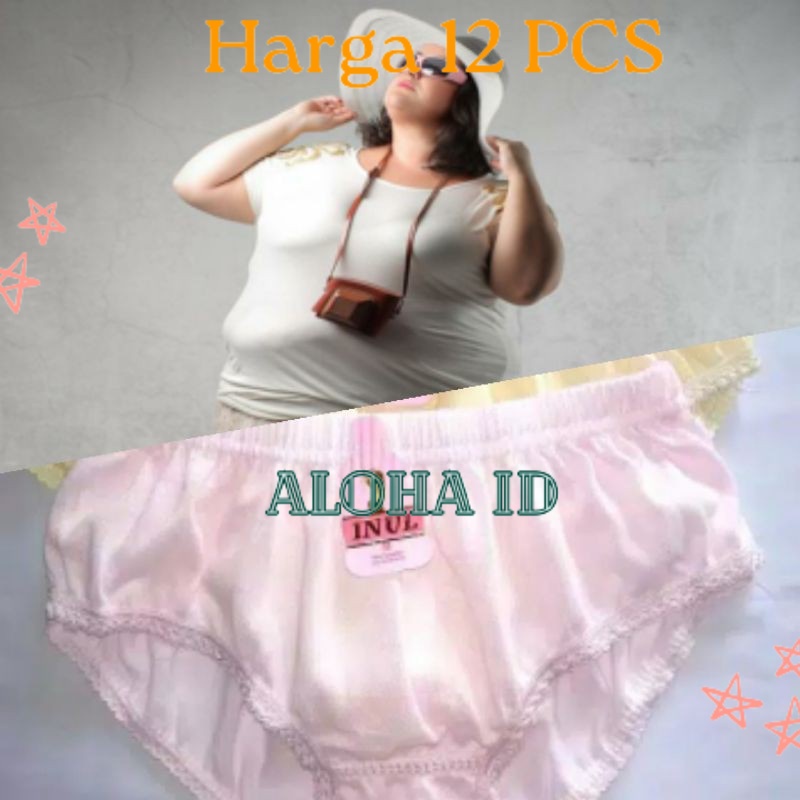 Jual (L XL 3L 4L 5L 6L) LUSINAN 12 PCS CD WANITA JUMBO MURAH DEWASA / GROSIR 1 LUSIN CELANA ...