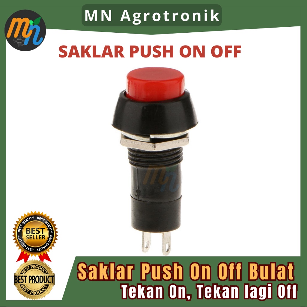 Jual SAKLAR PUSH ON - OFF - SWITCH PUSH ON OFF BULAT | Shopee Indonesia