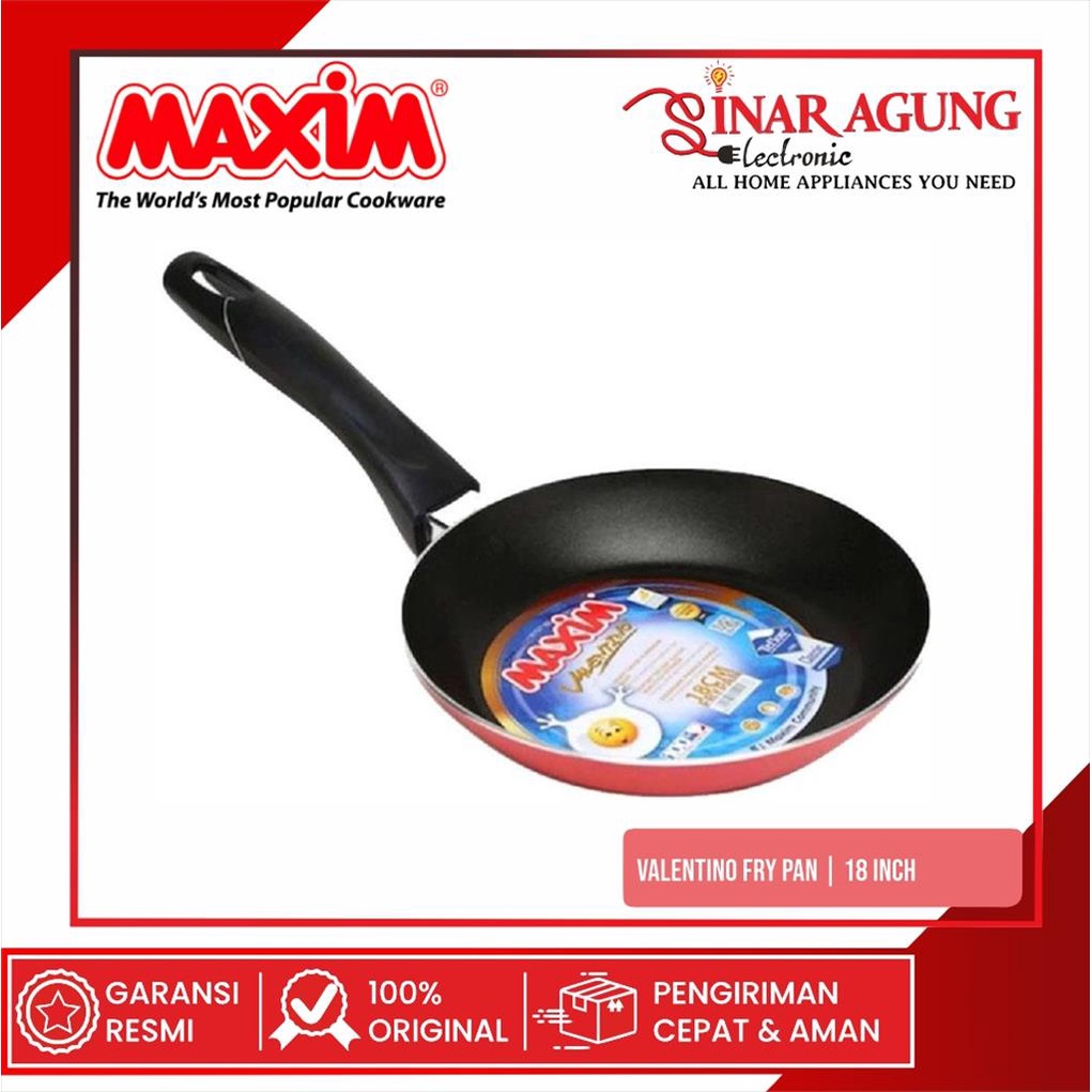 Jual MAXIM VALENTINO FRY PAN WAJAN PENGGORENGAN 18CM - ORIGINAL ...