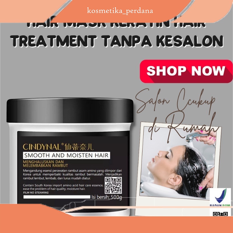 Jual CINDYNAL HAIR MASK / SMOOTH AND MOISTEN HAIR 500GR | Shopee Indonesia
