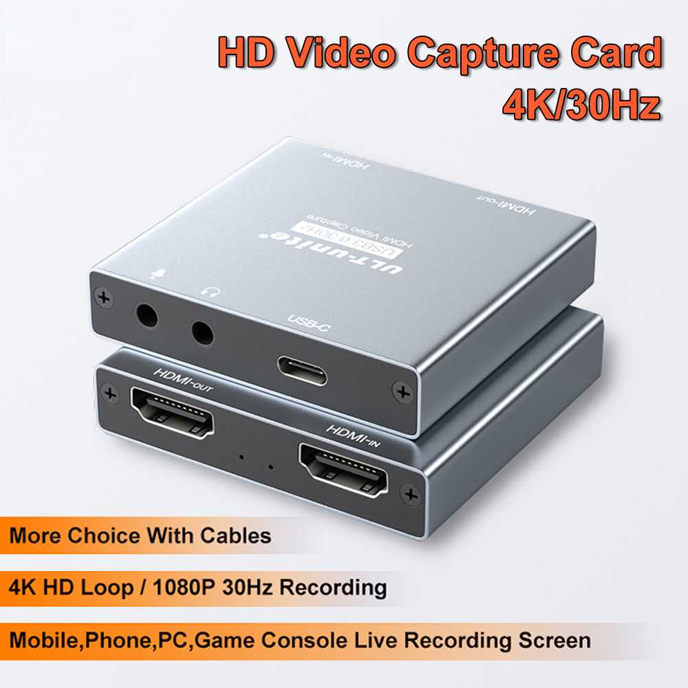 Jual ULT-unite HDMI Video Capture Card Adapter Record Box USB3.0 4K ...