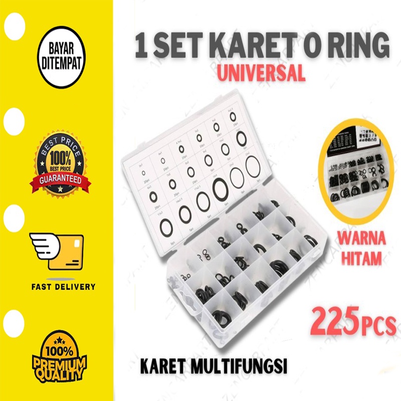 Jual Karet O Ring Set 1 Box Karet Kran Air Shower Mesin Ring Rubber 225 Pcs | Shopee Indonesia