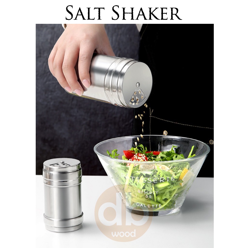 Jual Tempat Bumbu Putar Tutup Stainless | Shaker Salt SS | Shopee Indonesia