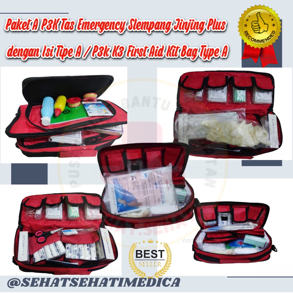 Jual Paket A P3K Tas Emergency Slempang Jinjing Plus dengan Isi LENGKAP ...