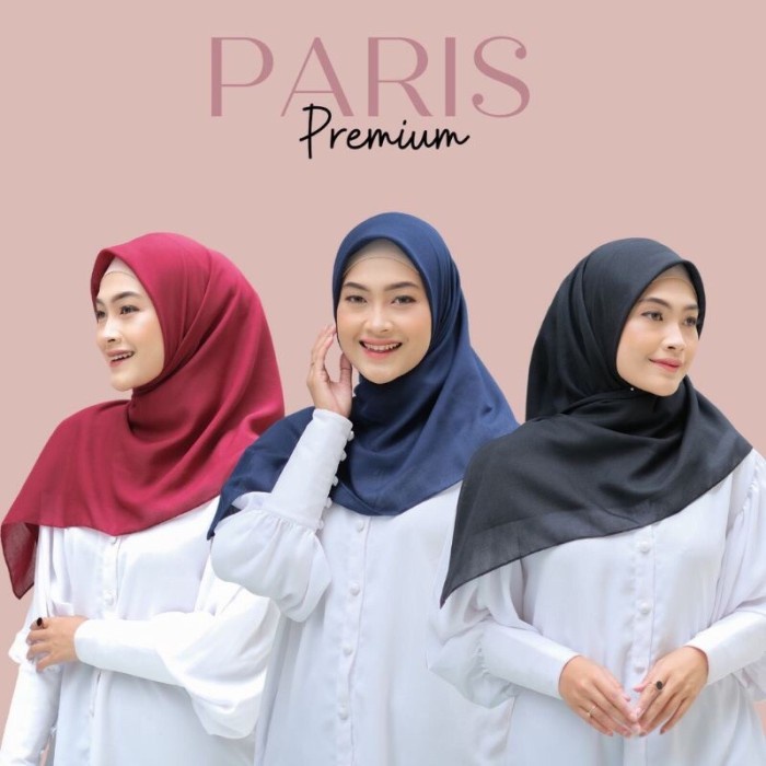 Jual Uju Style Kerudung Paris Premium Voal Hijab Segi Empat Jilbab Polos | Shopee Indonesia