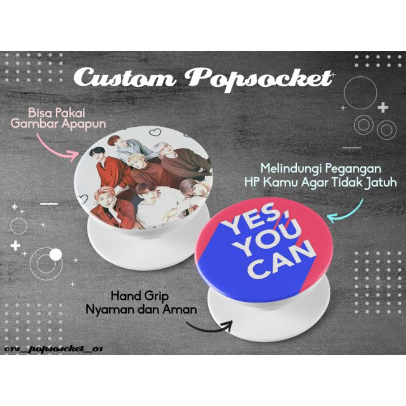 Jual POP SOCKET CUSTOM BEBAS REQUEST GAMBAR / FOTO / LOGO | Shopee Indonesia