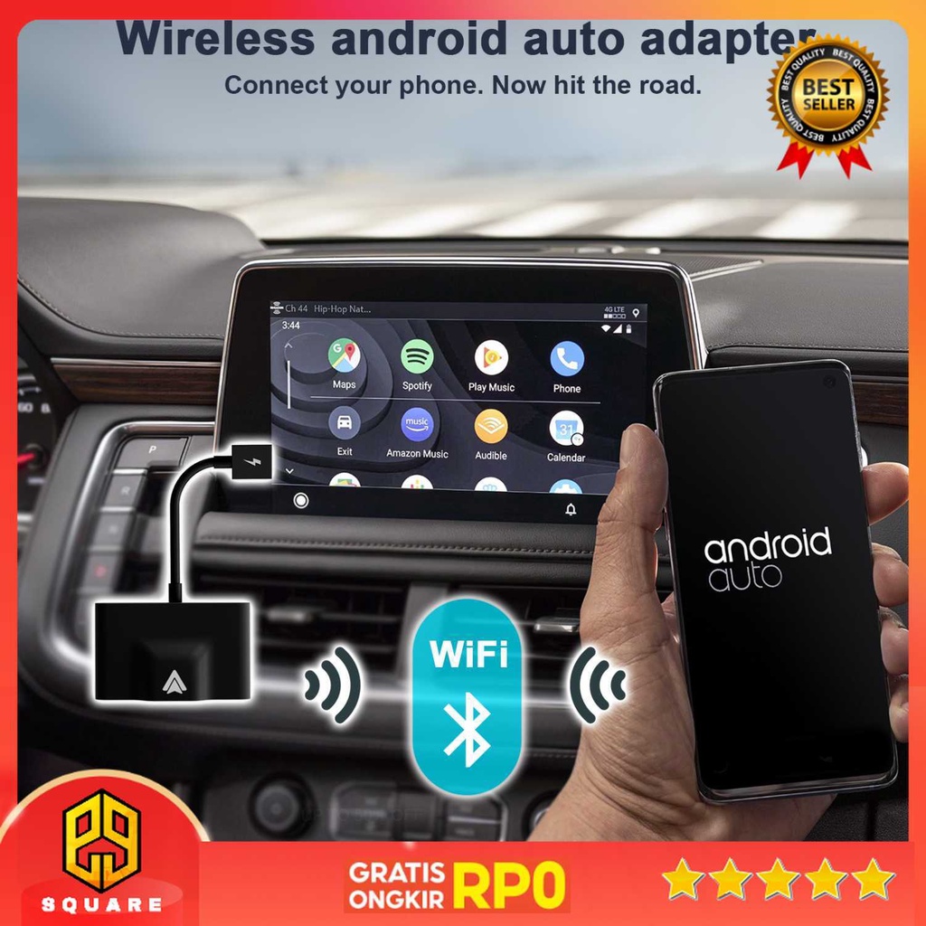 Jual ROCKELL Wireless Android Auto Adaptor Bluetooth Maps for Android ...