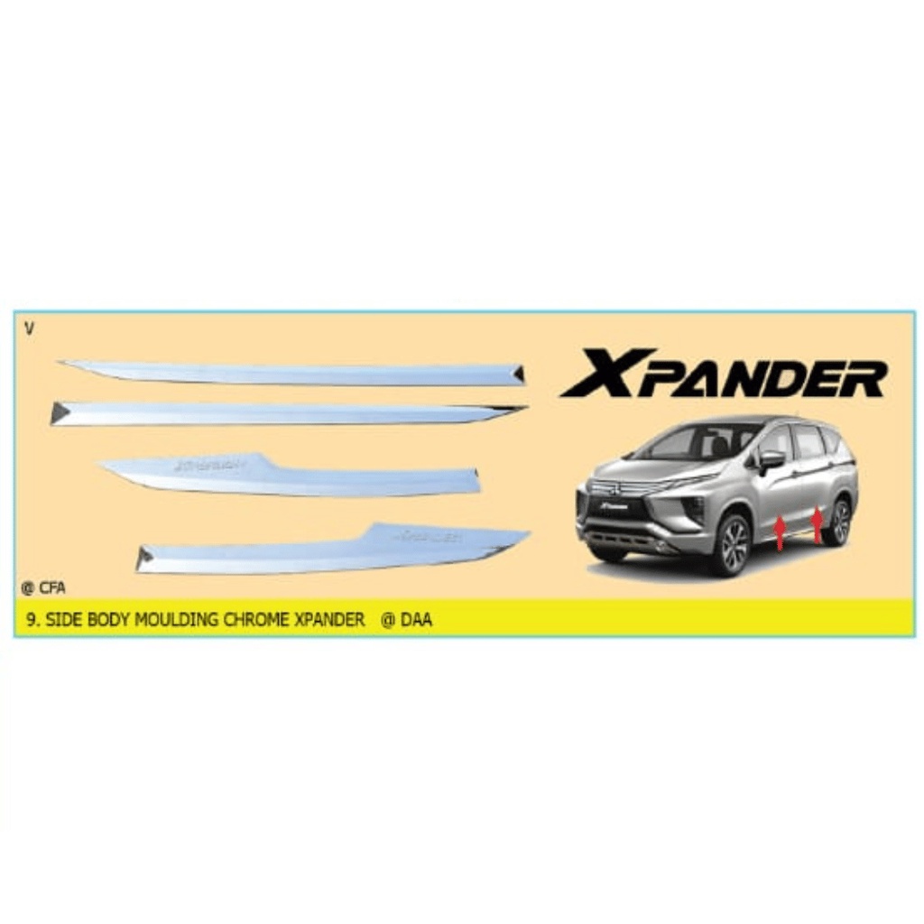 Jual List Body Side Moulding Mitsubishi Xpander Chrome | Shopee Indonesia