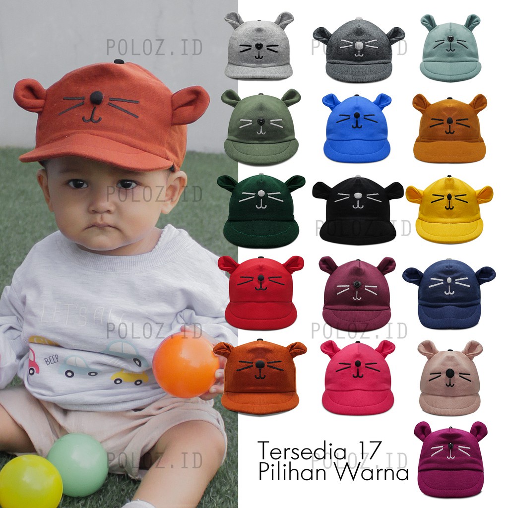 Jual TERBARU TOPI BAYI LUCU GEMES MOTIF HEWAN KUCING CEWE & COWO ...