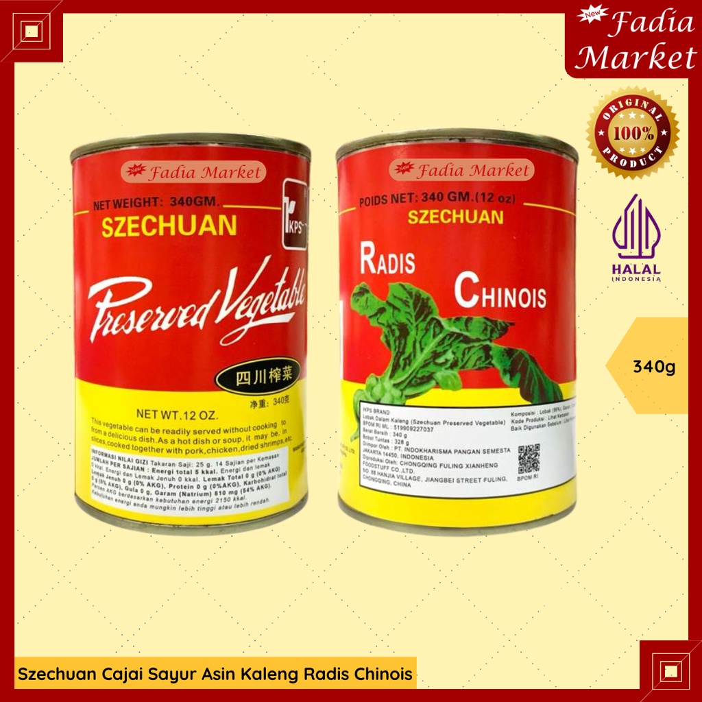 Jual IKPS Szechuan Cajai Sayur Asin Kaleng Radis Chinois 340g | Shopee ...