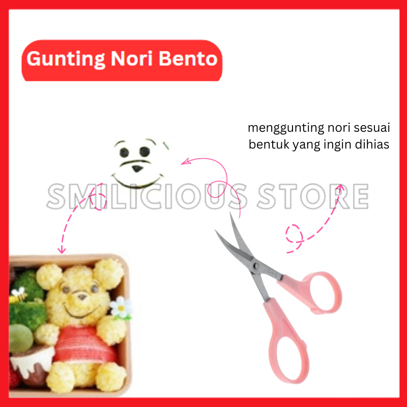 Jual Gunting Nori Hias Bento Bekal Makan Anak Gunting Mata Cetak Mata Bento Karakter Gunting ...