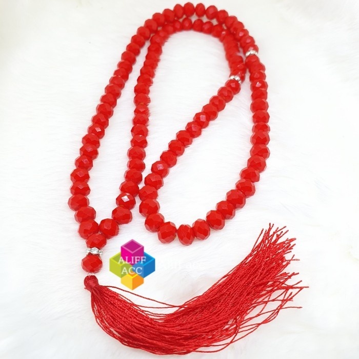 Jual tasbih batu keristal marjan super kating 8 mm 99 butir 100%asli ...