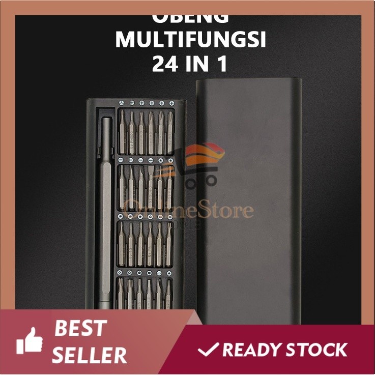 Jual OS -J304- Set Obeng Magnet 24 in 1 - Obeng Set Magnetic Bits 24 in 1 | Shopee Indonesia