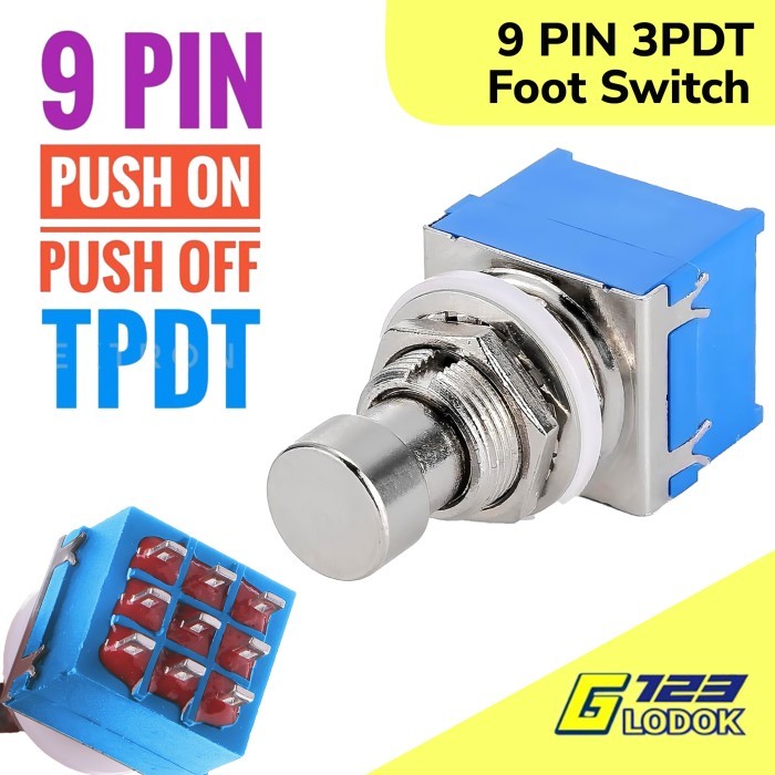 Jual Footswitch 3PDT Saklar Injak Efek Gitar Bass Topper 9 Pin Pedal ...