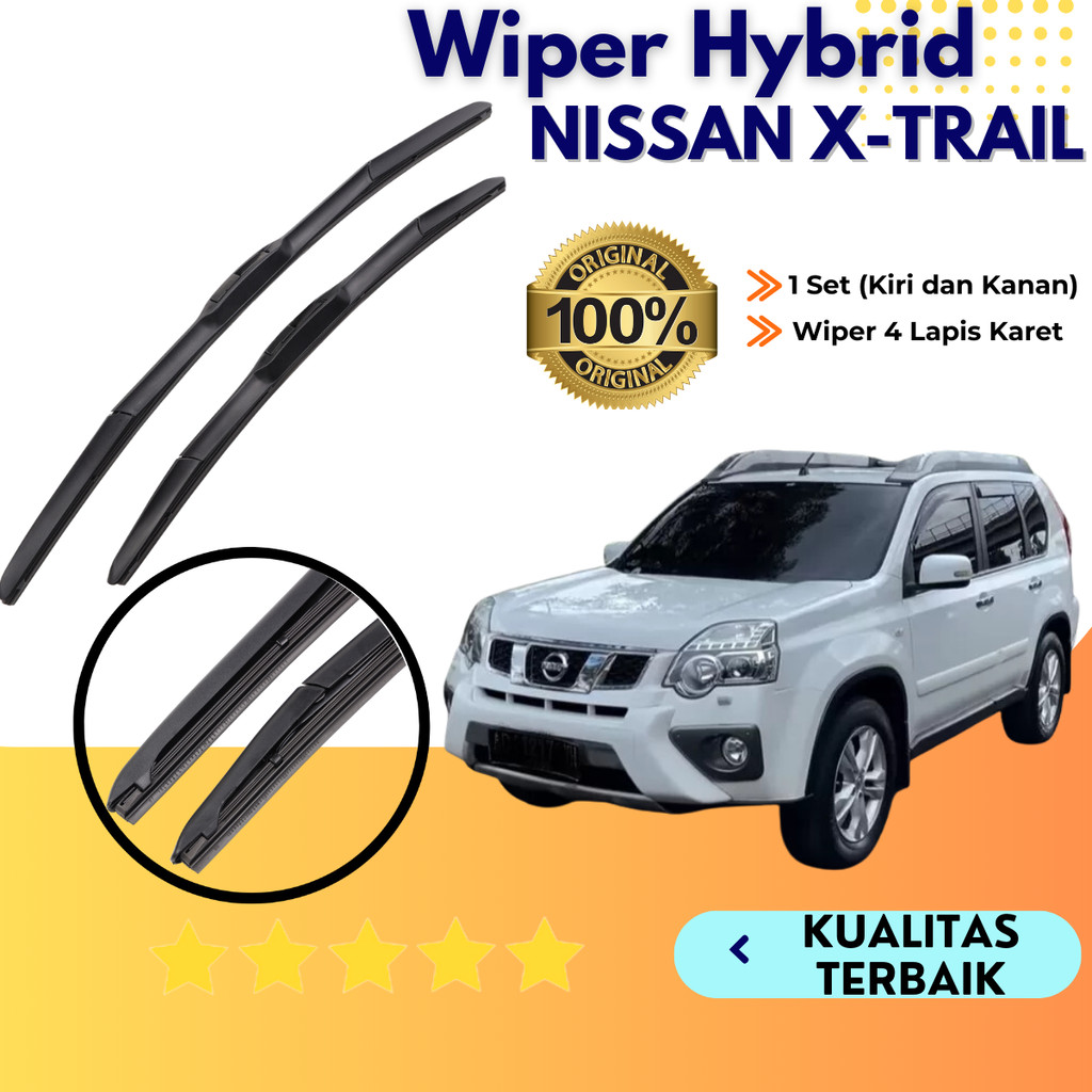 Jual Wiper Hybrid Mobil Nissan X Trail Xtrail T30 T31 T32 Sepasang
