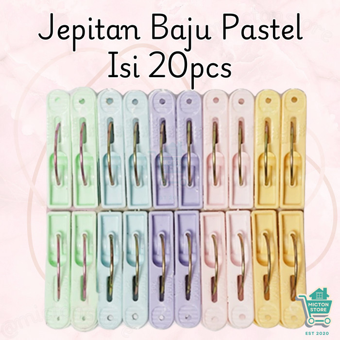 Jual MICTON Jepitan Baju Ring Pastel Premium Klip Jemuran Tahan Lama ...