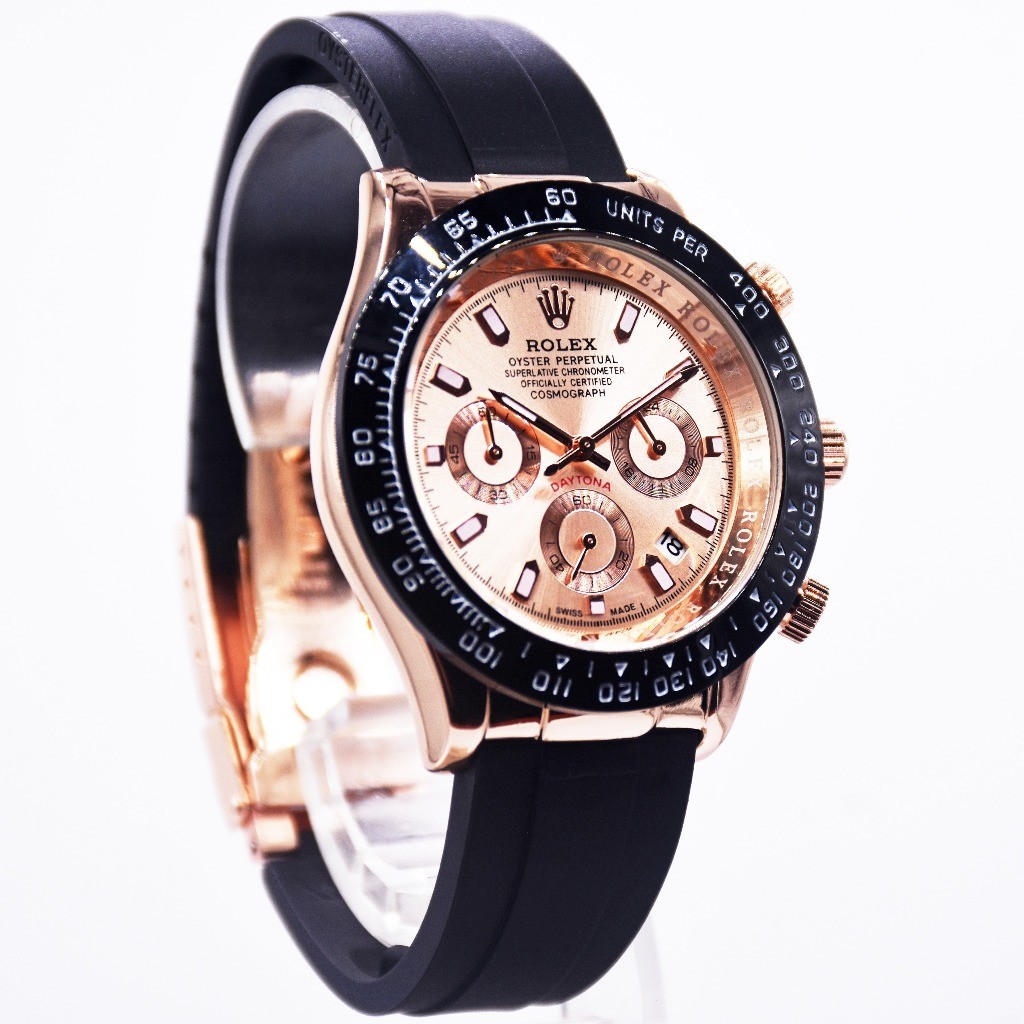 Jual TERMURAH!! Jam Tangan Pria Rolex Daytona 510 Tali Rubber Body ...