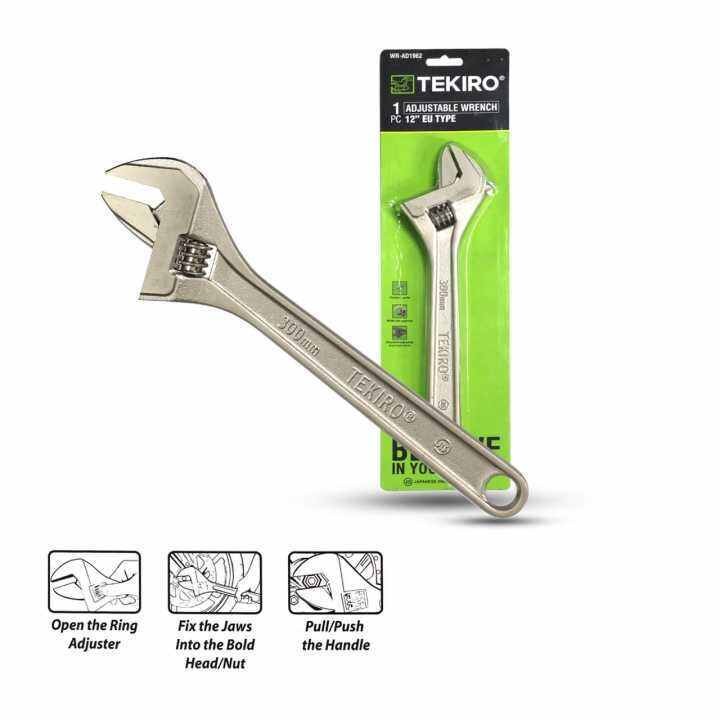 Jual Tekiro Kunci inggris 8 10 12 inch adjustable wrench kunci bago ...