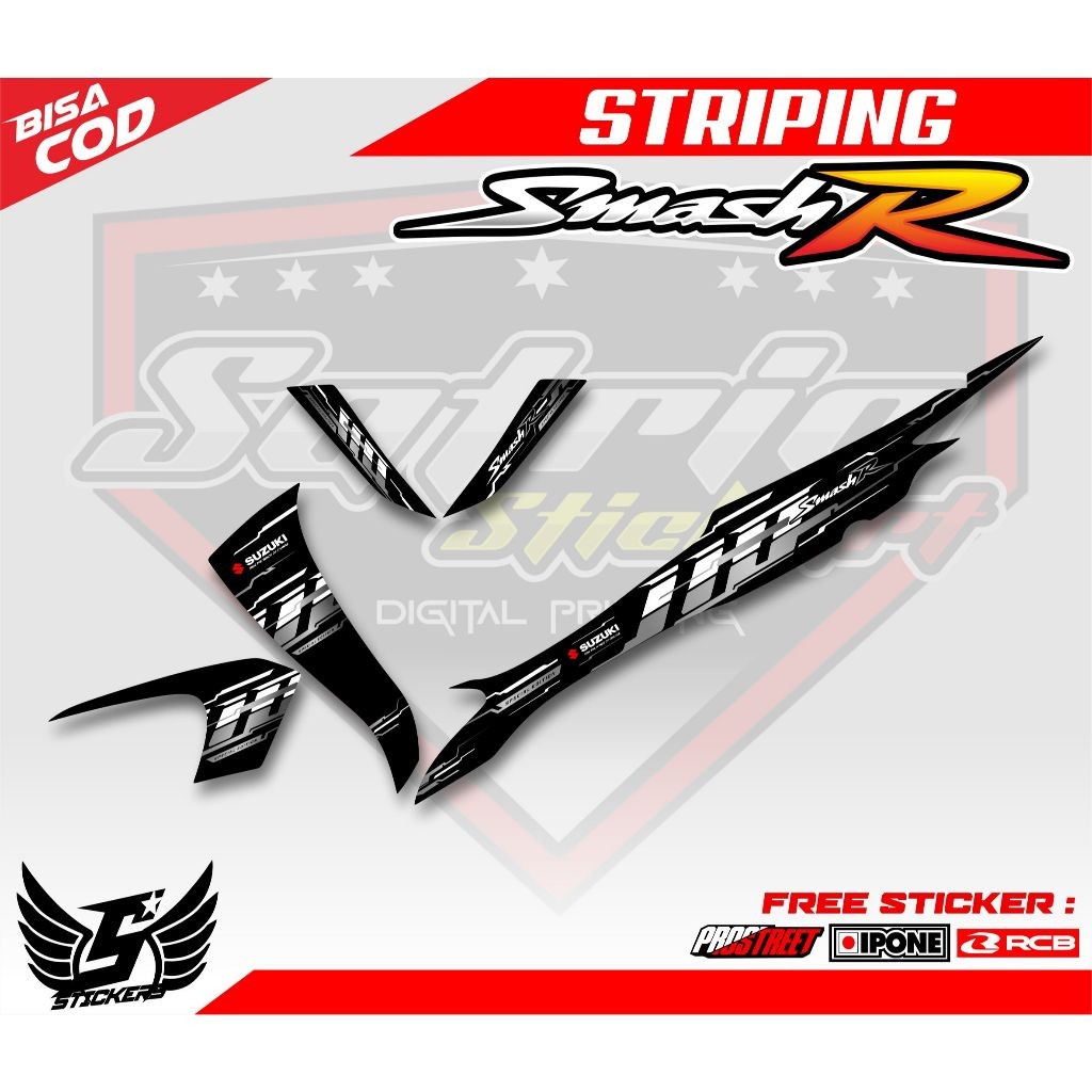 Jual STRIPING MOTOR SUZUKI SMASH R VIETNAM STYLE / STICKER LIST MOTOR ...