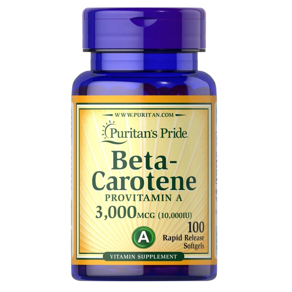 Jual Puritans Pride Beta-Carotene Pro Vitamin A 3000 Mcg 10000 IU 100 ...