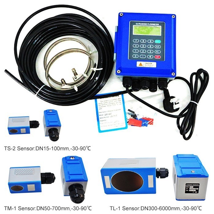 Jual Clamp On Ultrasonic Flow Meter TUF2000B DN15-80mm TS-2 HT ...