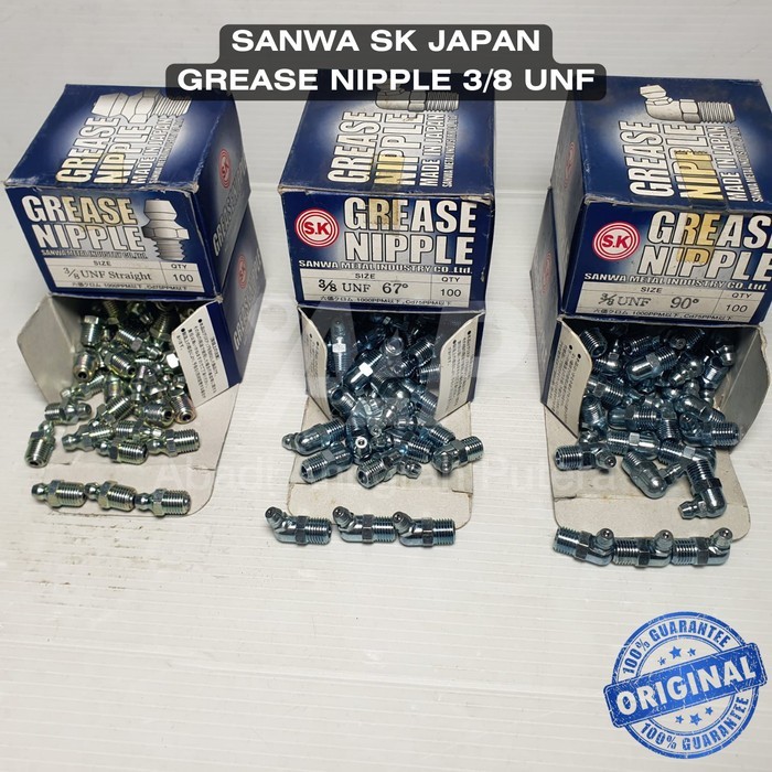 Jual Nepel Stempet Gemuk 3/8 UNF LURUS / BENGKOK 67 90 Grease Nipple SANWA SK JAPAN | Shopee ...