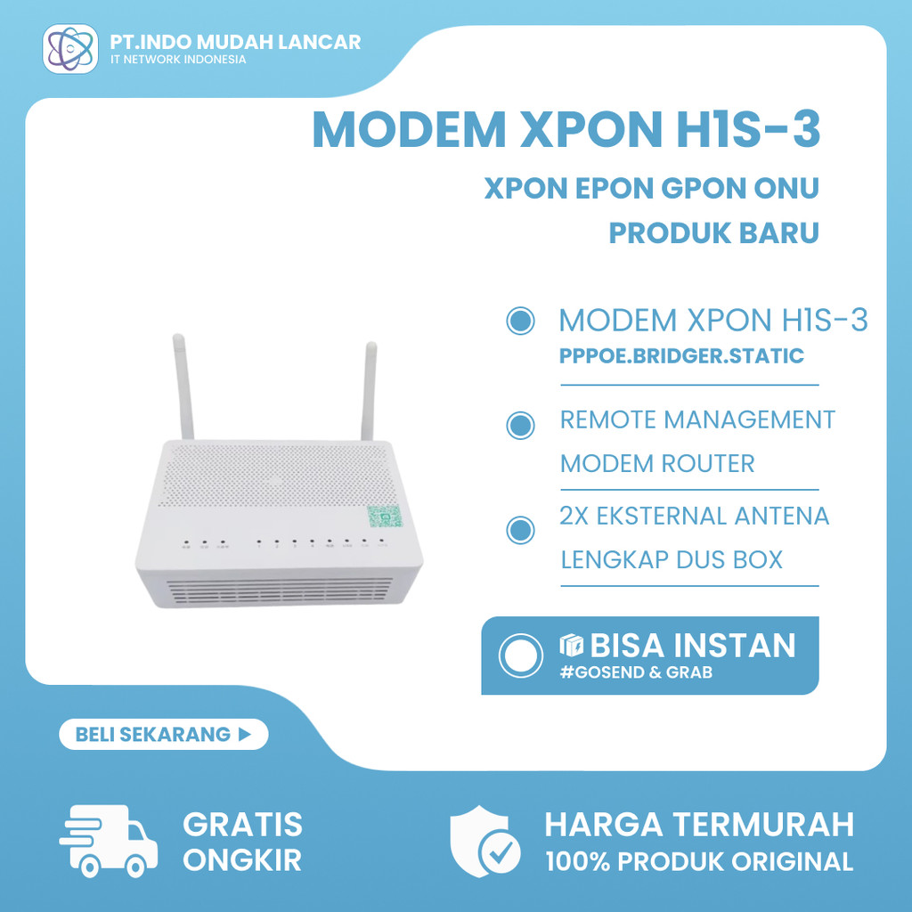 Jual Modem Xpon H1S-3 Gpon Epon Onu Modem Baru Original | Shopee Indonesia