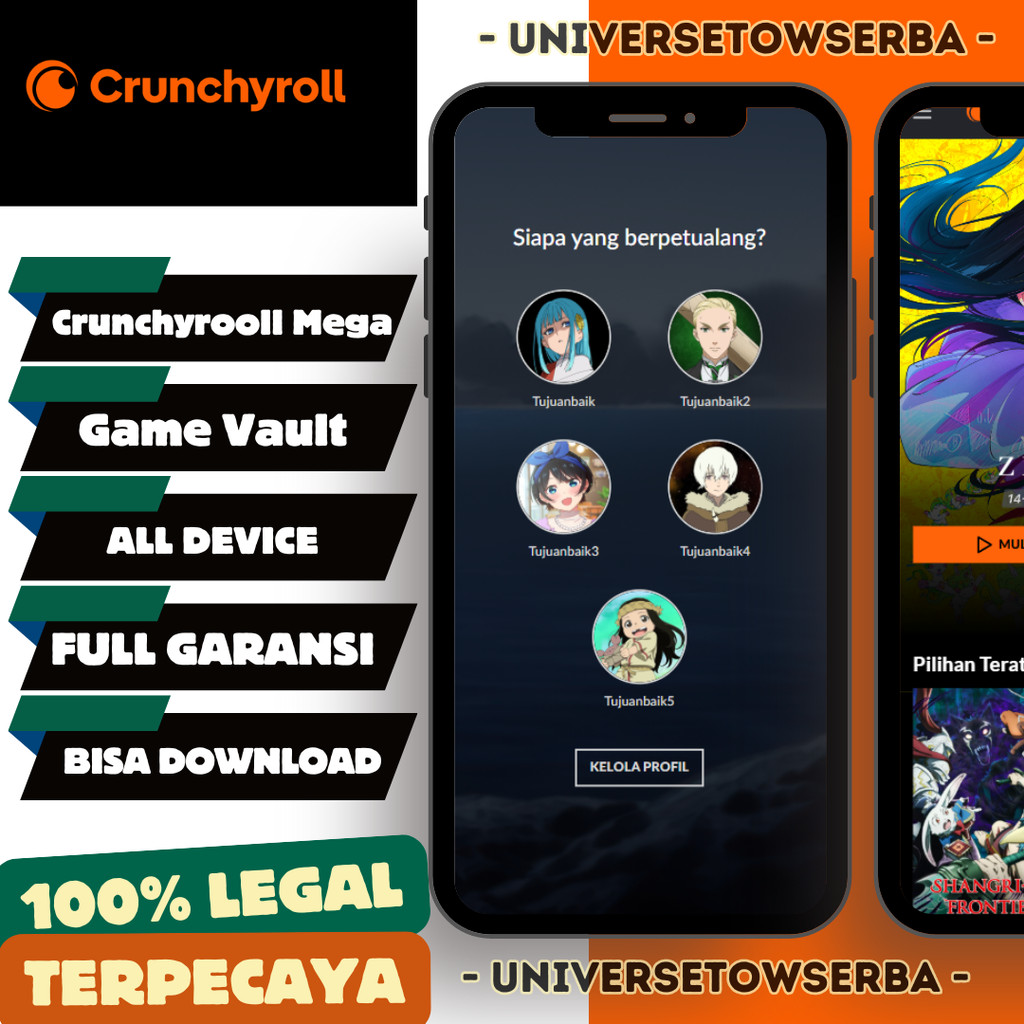 Jual Crunchyroll Mega Fan Premium Full Garansi Original | Shopee Indonesia