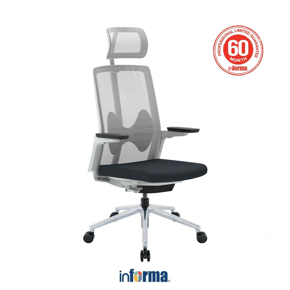 Jual Informa Sevati Neo Gion Kursi Kantor Sandaran Tinggi - Abu-Abu ...