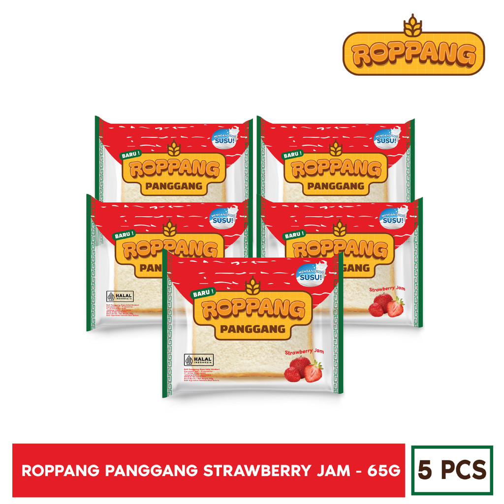 Jual ROPPANG Panggang Rasa Strawberry Jam - [isi 5 Pcs] | Shopee Indonesia