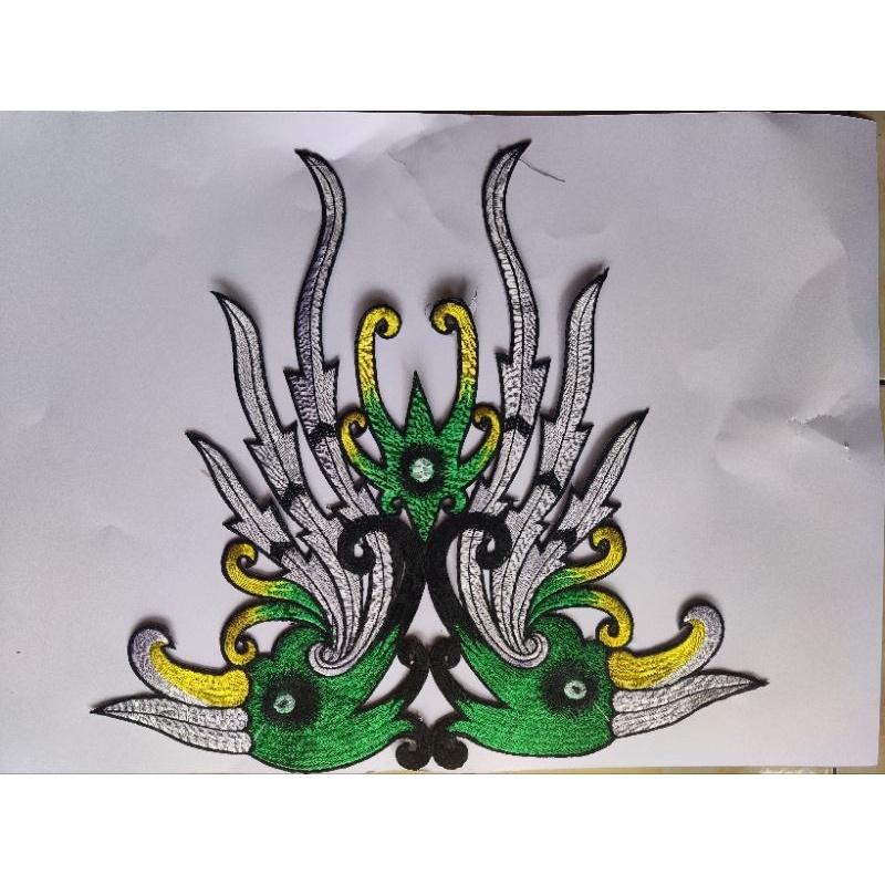 Jual Renda Bordir Motif Kemben Enggang Adat Dayak | Shopee Indonesia