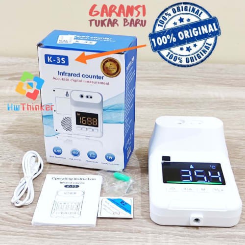 Jual THERMOMETER INFRARED NON CONTACT / PENGUKUR SUHU TUBUH K3S ...