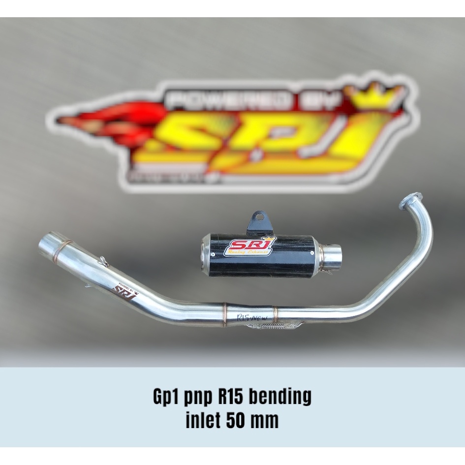 Jual Knalpot racing srj original model gp1 20 cm inlet 50 mm black series sarangan separo ...