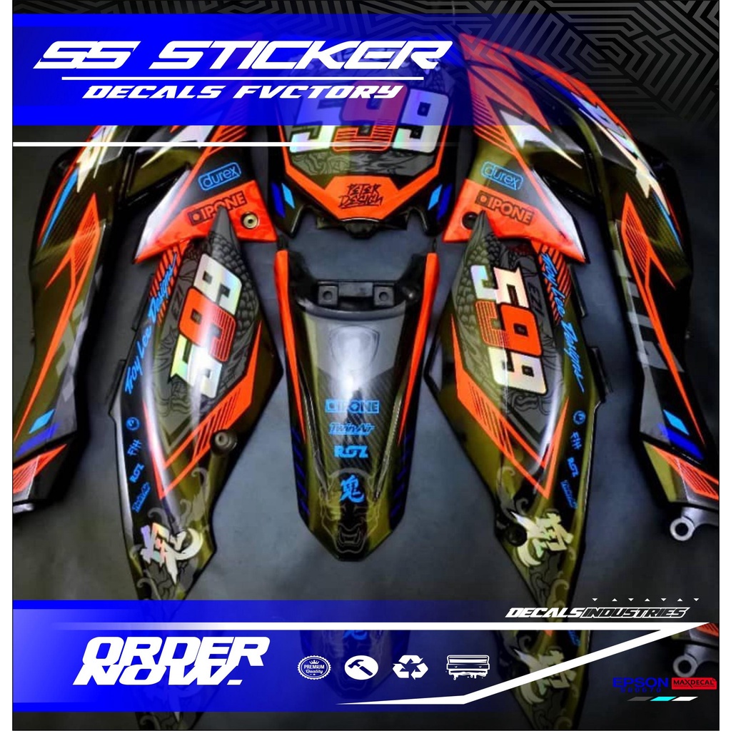 Jual 00299 DECAL STIKER FUL BODY KAWASAKI D-TRACKER KOMBINASI HOLOGRAM ...