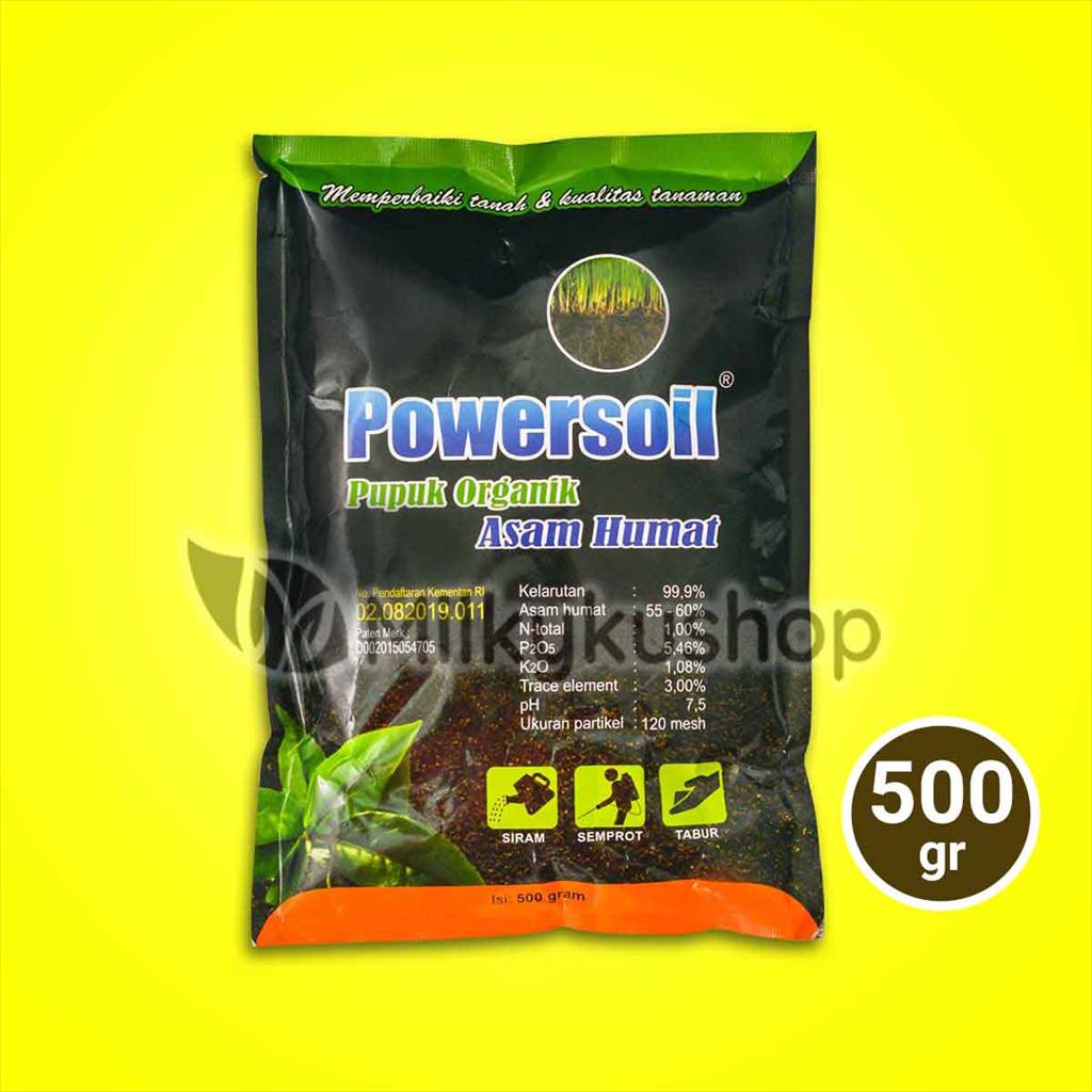 Jual POWERSOIL POWER SOIL 500 GRAM PUPUK ORGANIK ASAM HUMAT KEMASAN PABRIK | Shopee Indonesia
