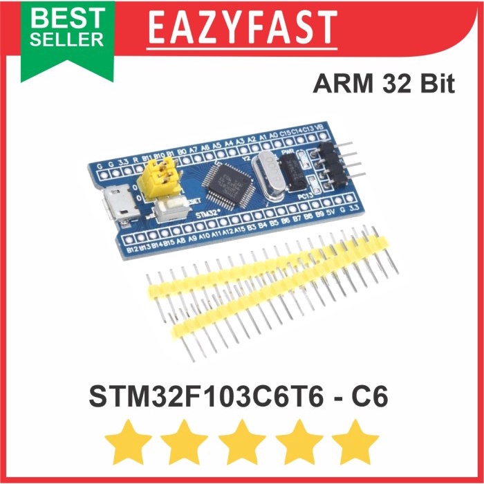 Jual STM32 F103 C6 Bluepill STM32F103C6T6 ARM Cortex STM 32 Bit Nano Micro | Shopee Indonesia