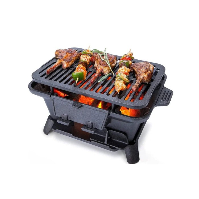 Jual Cast iron grill charchoal grilled indoor besi cor 12.5" x8.25 ...