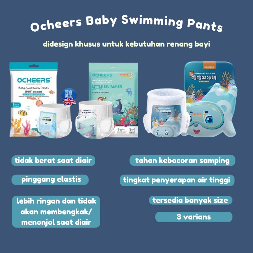 Jual PREMIUM POPOK PAMPERS BERENANG ANAK / POPOK RENANG OCHEERS / SWIM ...