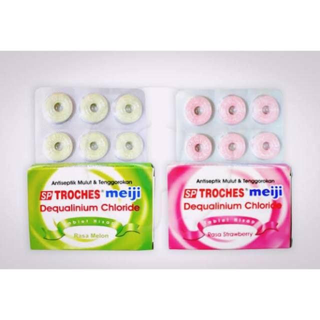 Jual SP TROCHES MEIJI 12 TABLET HISAP RASA MELON DAN STRAWBERRY ...