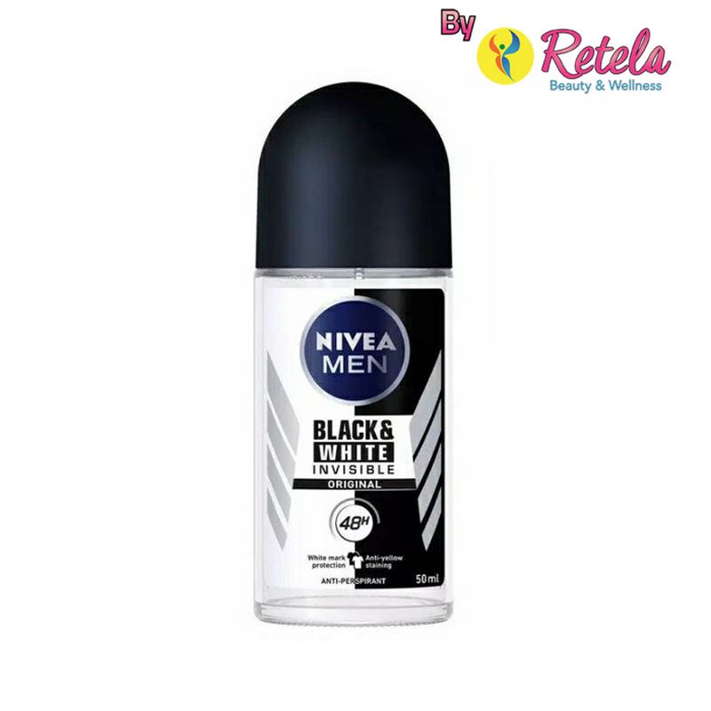 Jual Nivea Men Deodorant Invisible For Black & White Roll On 50 ml | Shopee Indonesia